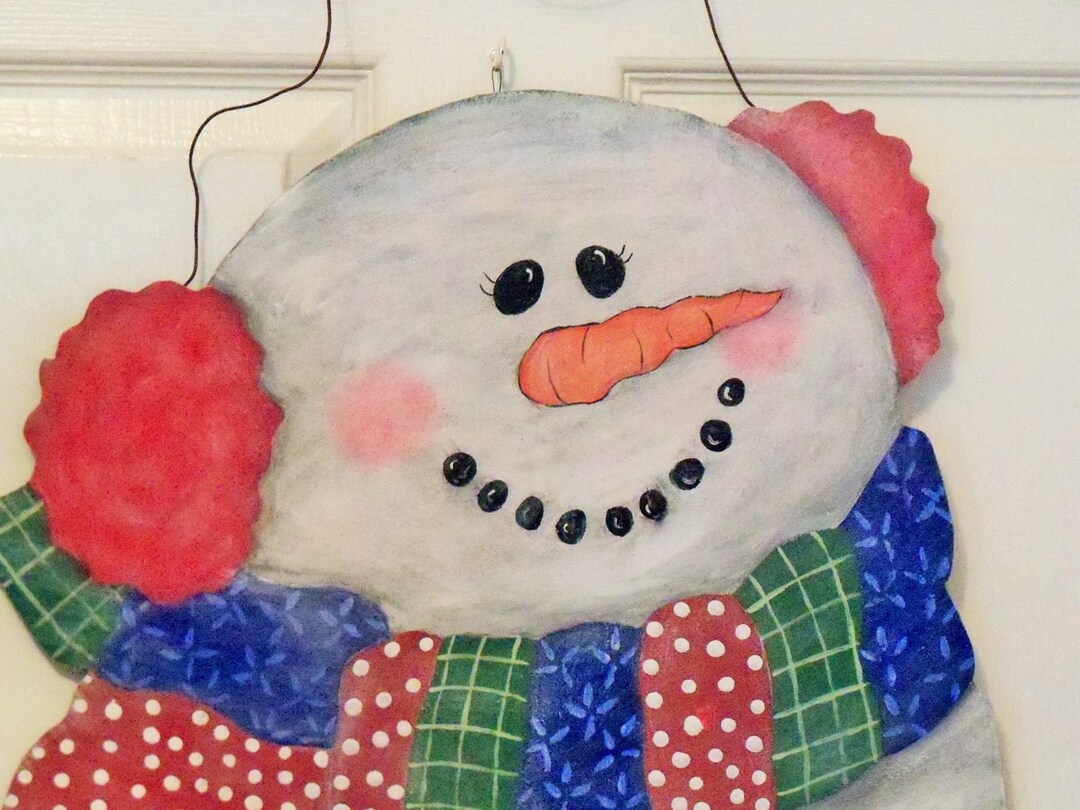 Handmade Wooden Snowman Sign, Snowman Sign, Snowman Decoration, Snowman ...