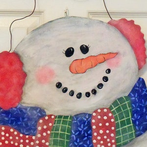 Handmade Wooden Snowman Sign, Snowman Sign, Snowman Decoration, Snowman ...