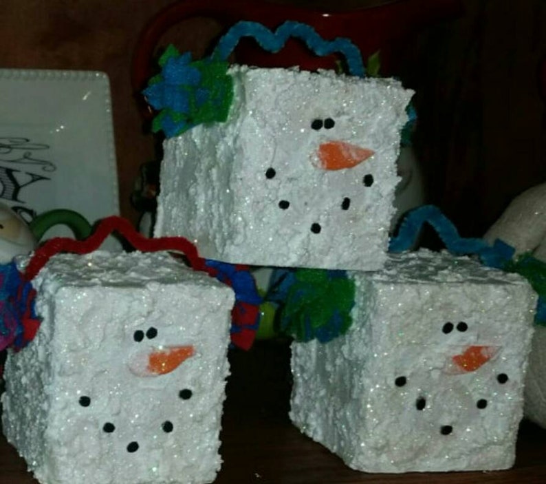 Handmade Wooden Snowman Block Wood Snowman Handmade Snowman - Etsy