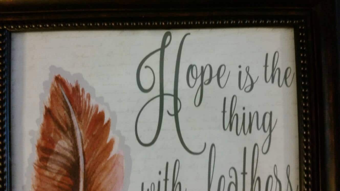 Hope Wall Sign Hope Wall Decor Hope Quote Emily Dickinson - Etsy