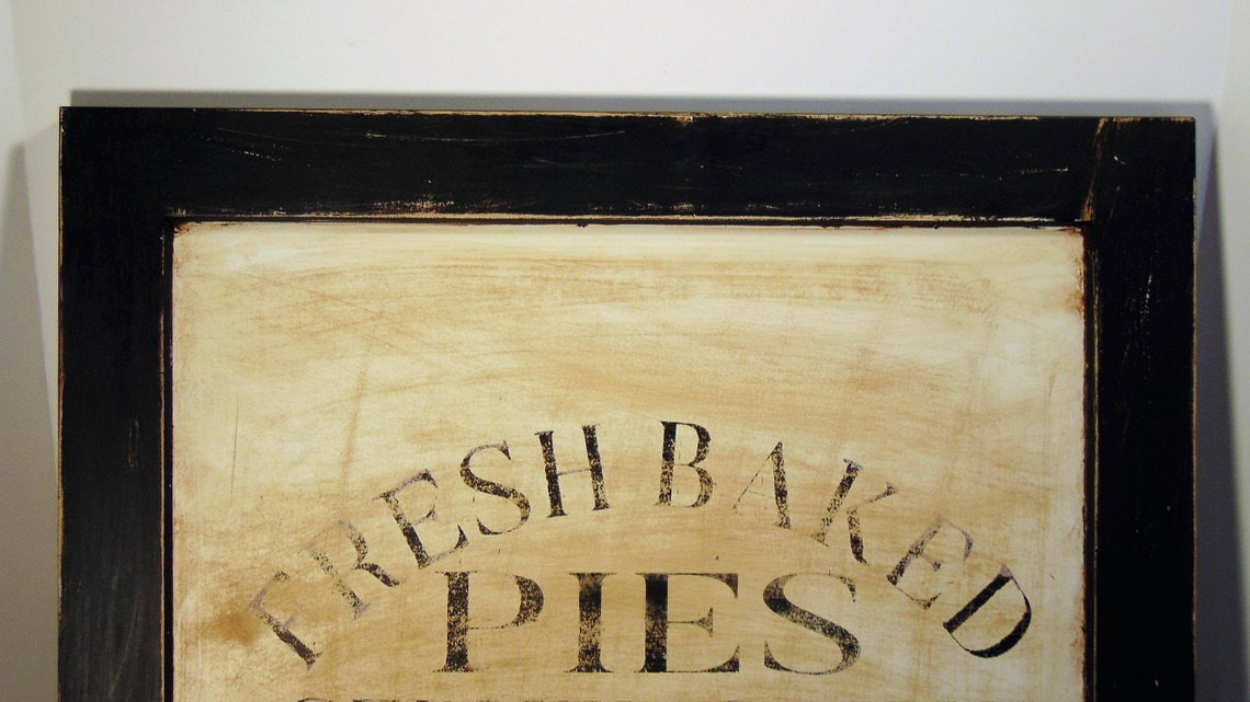 Large Handmade Fresh Baked Pies Sign Wooden Kitchen Sign - Etsy