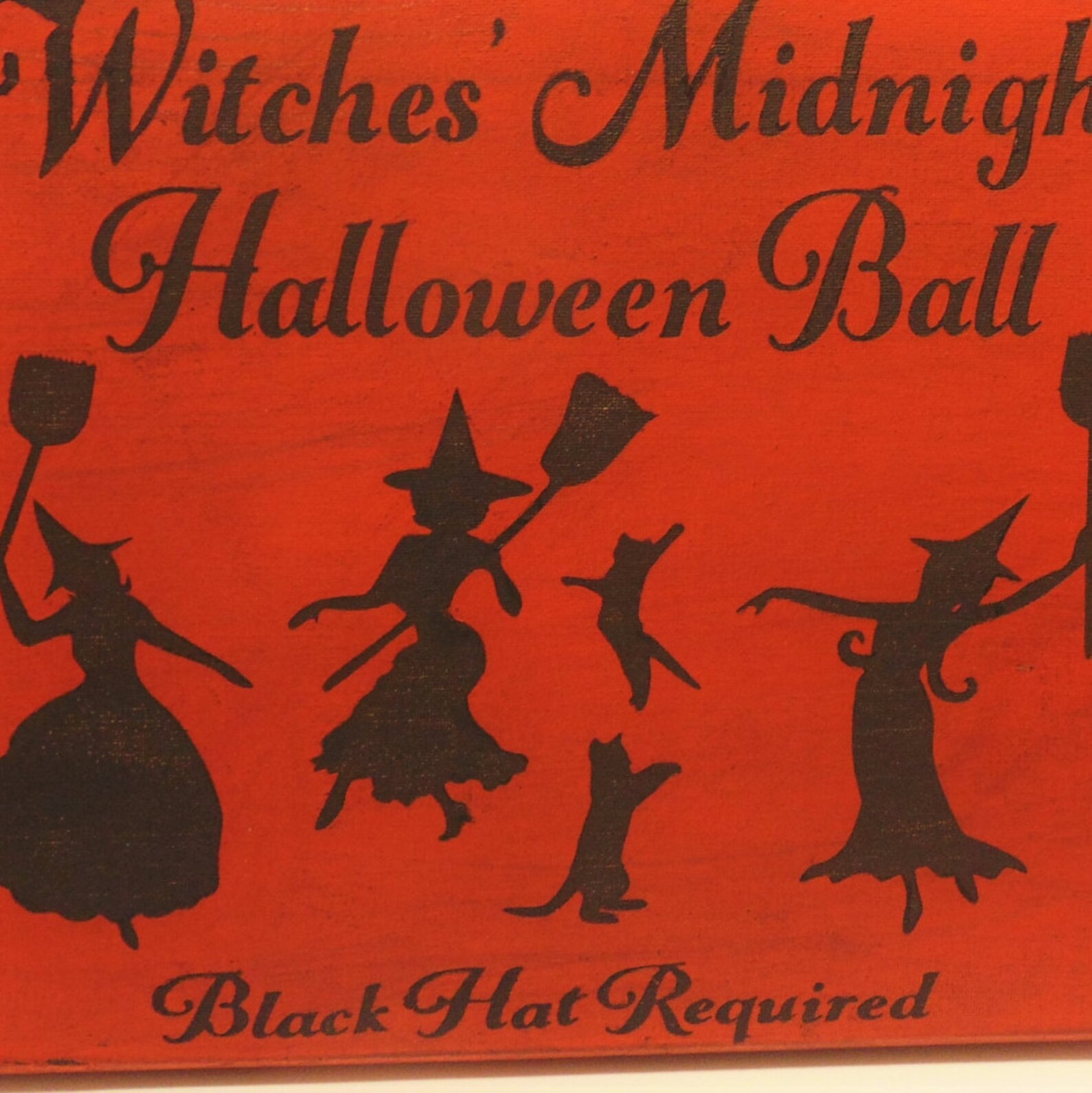 Halloween Witch Midnight Ball Sign - Etsy
