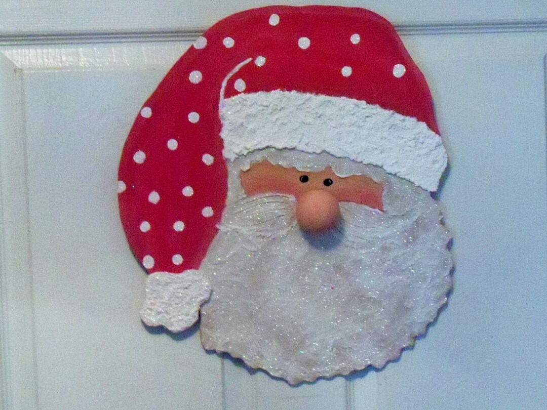 Handmade Santa Sign, Handmade Christmas Sign, Wooden Santa Sign, Wooden ...