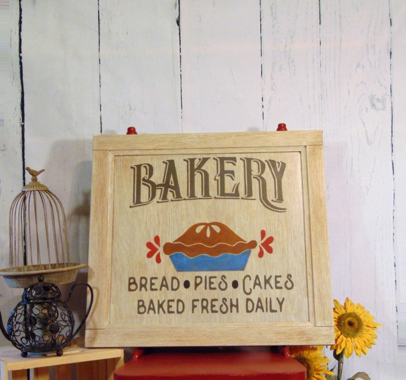 Large Handmade Wooden Bakery Sign Bakery Sign Kitchen Decor | Etsy