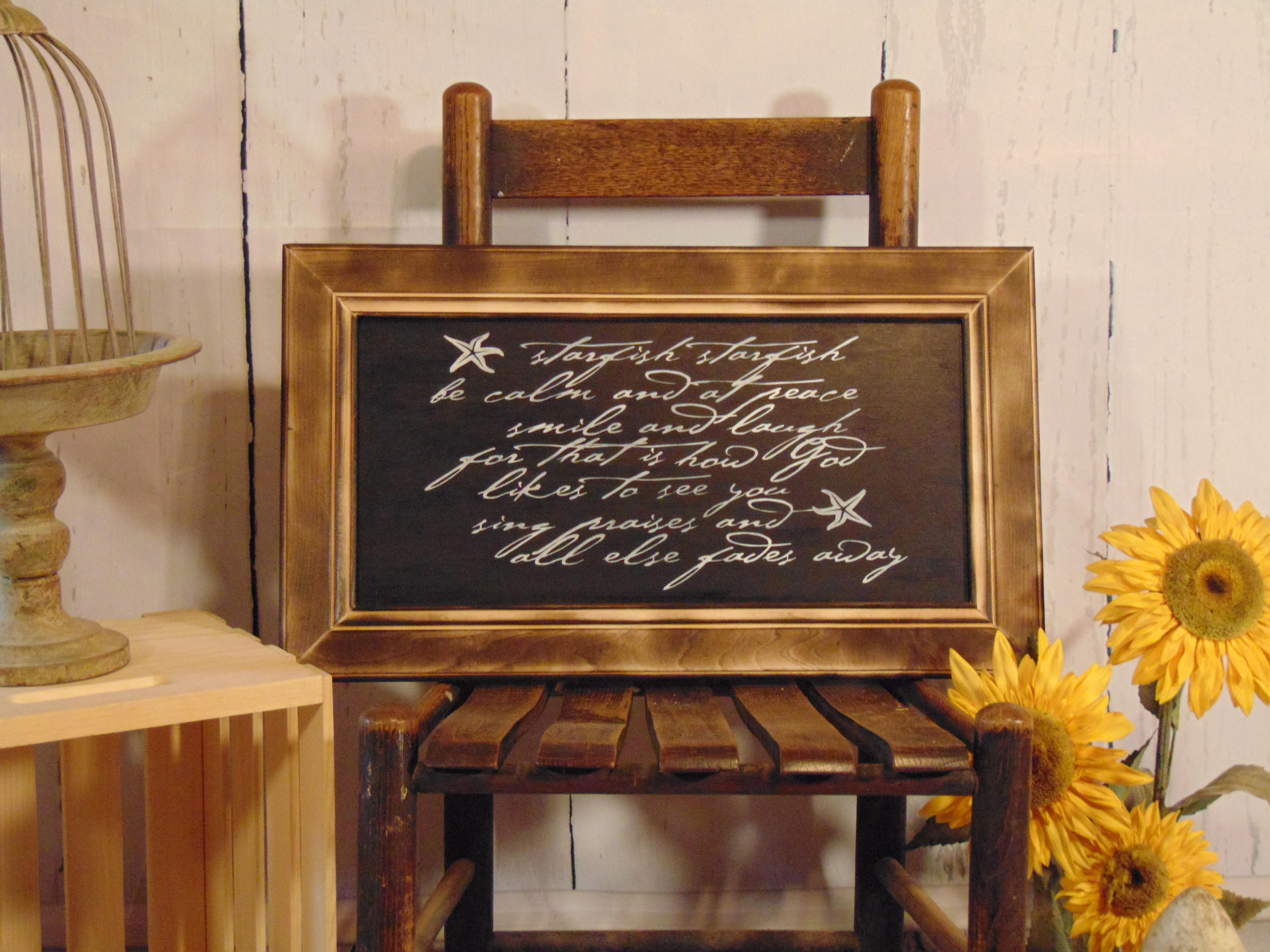 Starfish Poem Sign, Handmade Sign, Wooden Sign, Starfish Decor, Peace ...