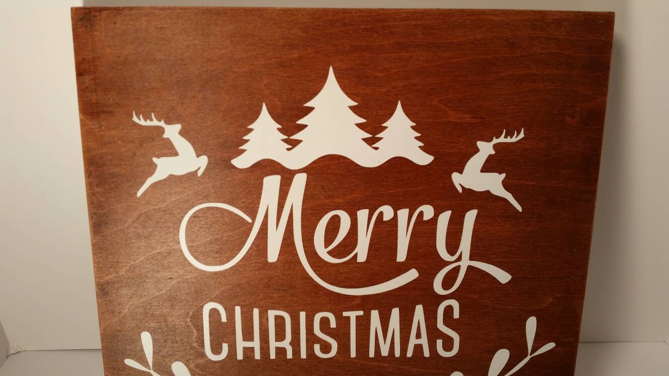 Handmade Christmas Sign Wooden Christmas Sign Hand Painted - Etsy