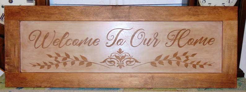 LARGE Wooden Welcome to Our Home Sign Welcome Sign Entryway - Etsy