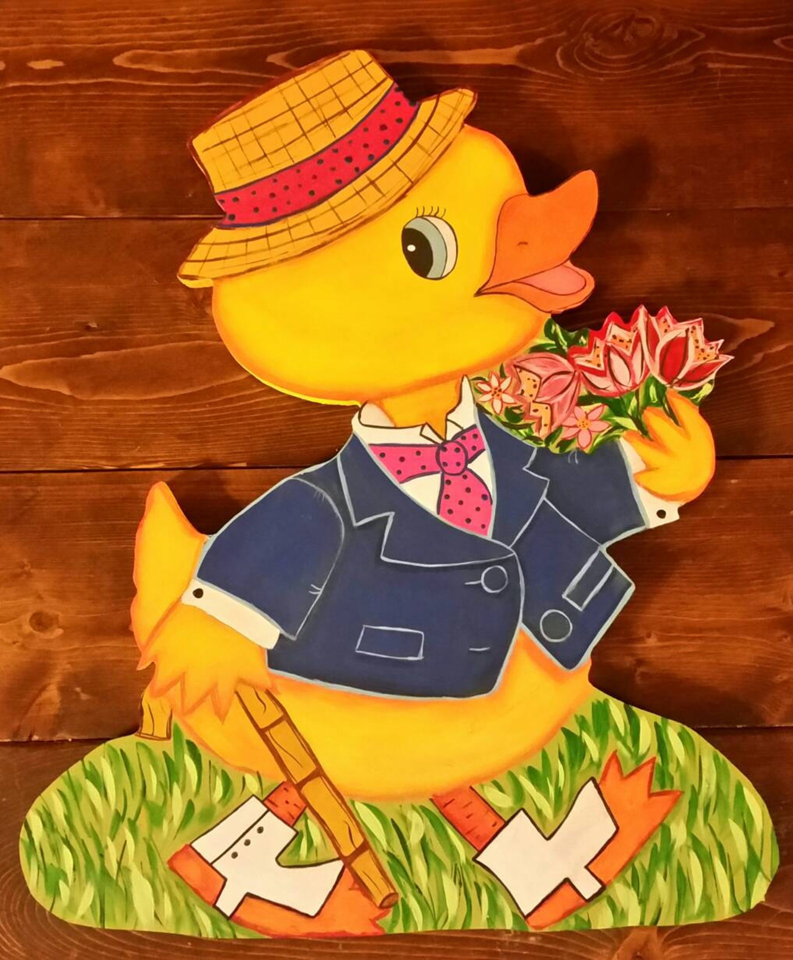 Made to Order Vintage Style Easter Duck Door Hanger / Easter Duck ...