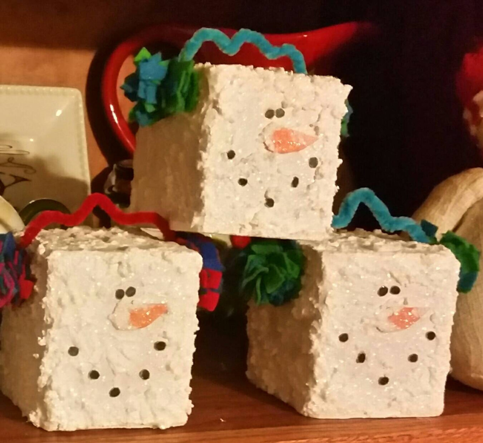 Handmade Wooden Snowman Block Wood Snowman Handmade Snowman - Etsy