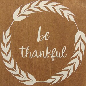 Handmade Wooden Fall Sign, Be Thankful Sign, Thanksgiving Sign, Fall ...