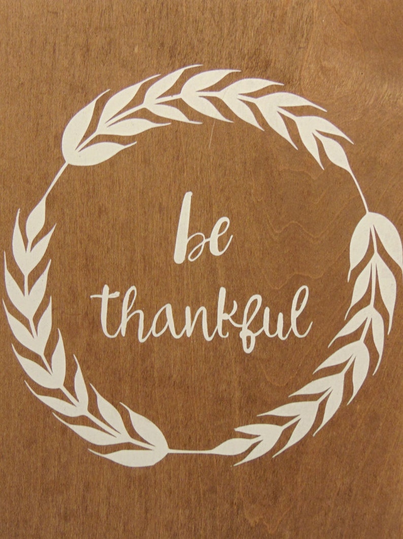 Handmade Wooden Fall Sign Be Thankful Sign Thanksgiving - Etsy