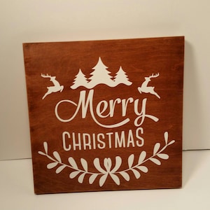 Handmade Christmas Sign, Wooden Christmas Sign, Hand Painted Christmas ...