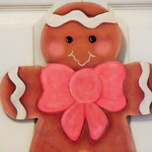 Handmade Gingerbread Man Sign, Handmade Wooden Gingerbread Man Sign ...