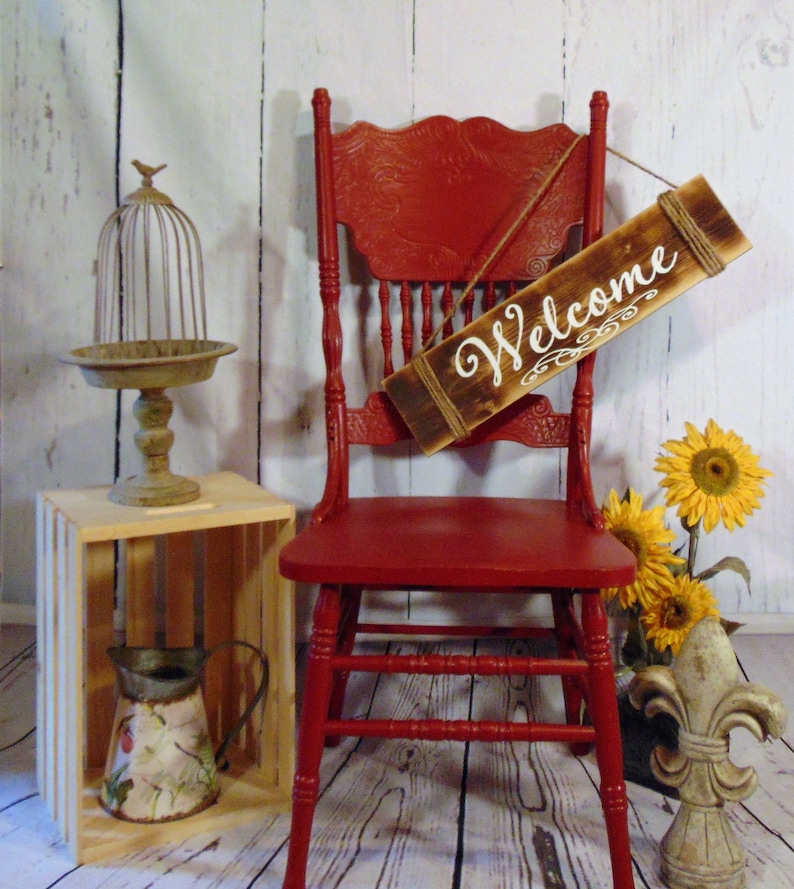 Handmade Rustic Wood Welcome Sign Torched Wood Welcome Sign - Etsy