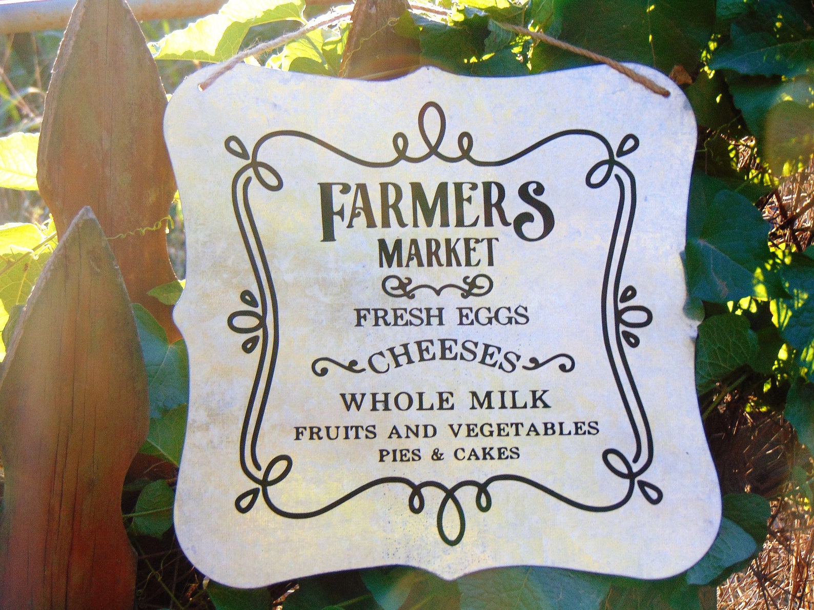 Metal Farmers Market Sign Tin Farm Sign Farmers Market Sign - Etsy