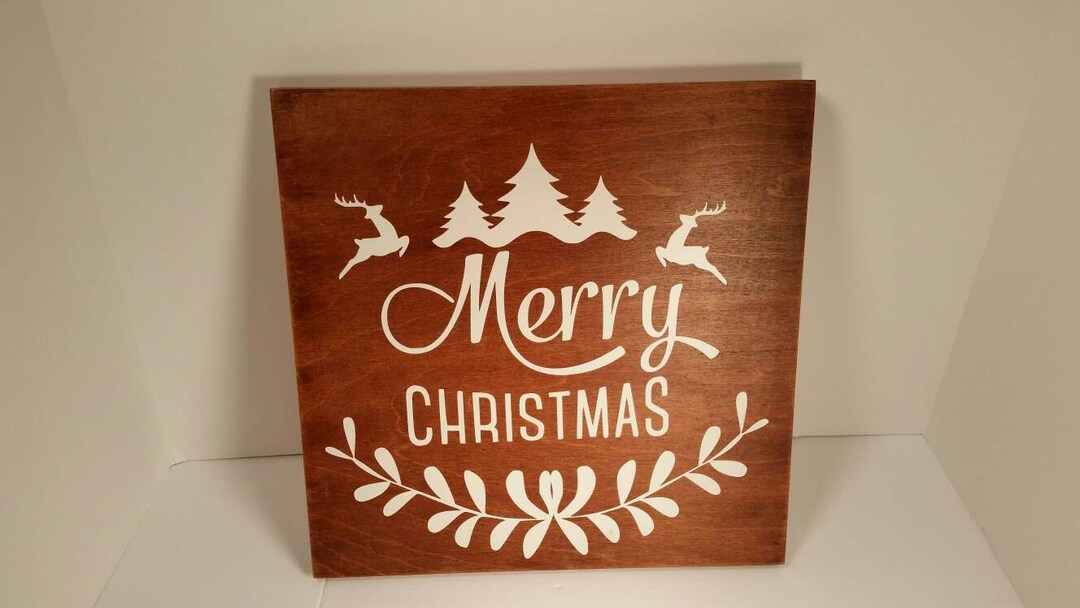 Handmade Christmas Sign, Wooden Christmas Sign, Hand Painted Christmas ...