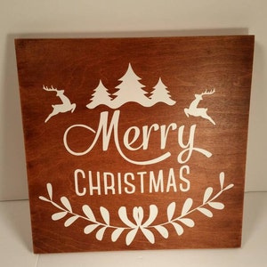 Handmade Christmas Sign, Wooden Christmas Sign, Hand Painted Christmas ...