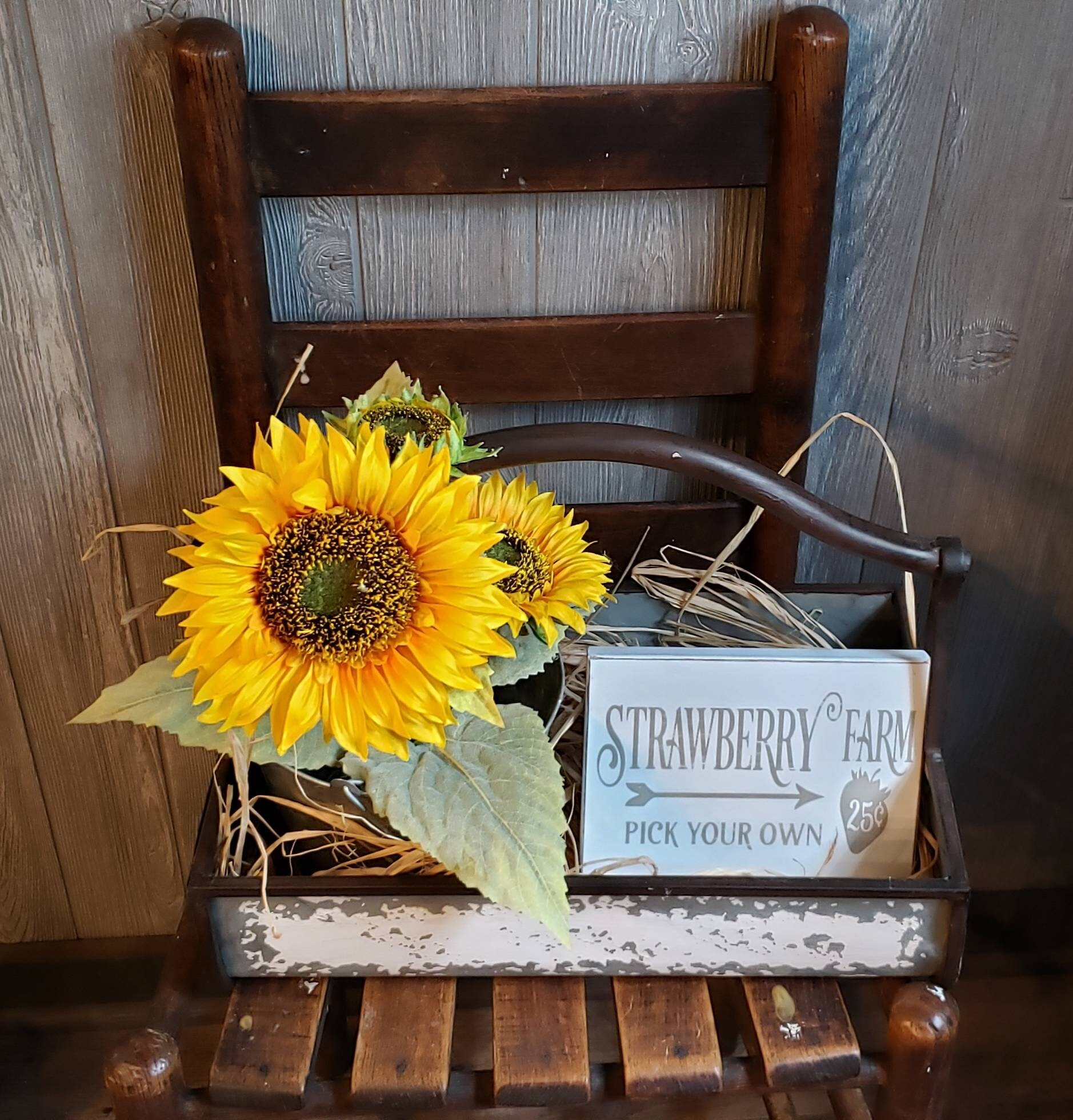 Mini Farmhouse Strawberry Farm Sign - Etsy