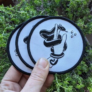 Snake in Hand Patch - Etsy