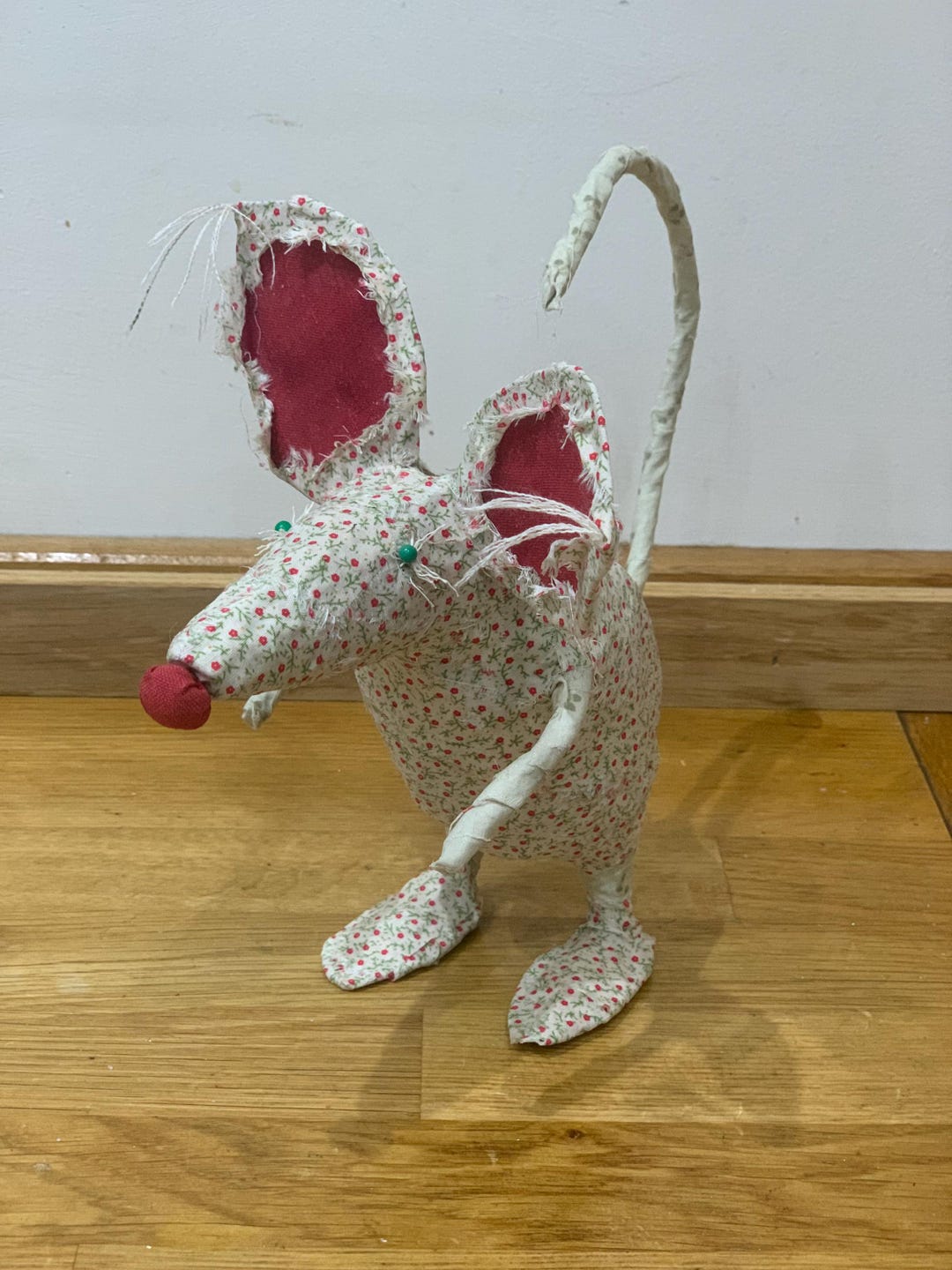 A Paper Mache and Fabric Sculpture of a Mouse - Etsy