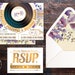 Vinyl Record Wedding Invitation RSVP Music Themed Retro Party Jukebox ...