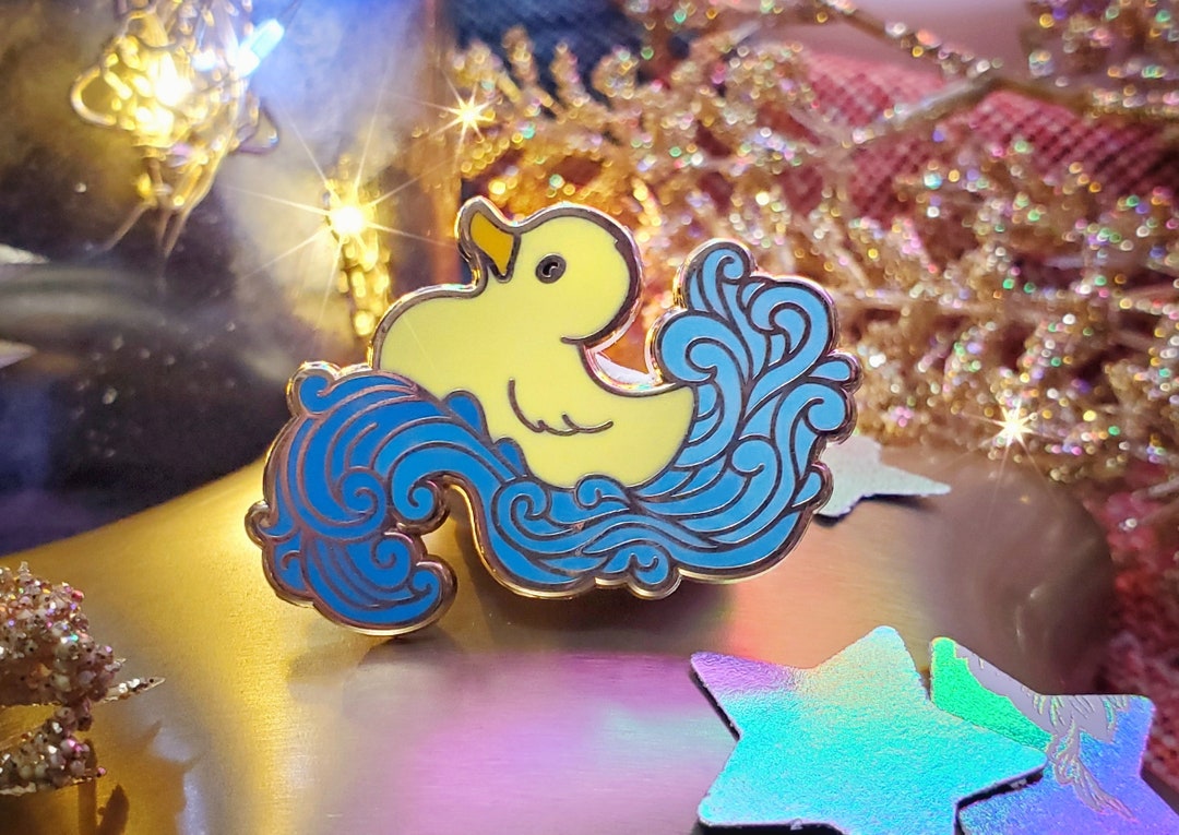 Enamel Pin Rubber Duck on Water - Etsy