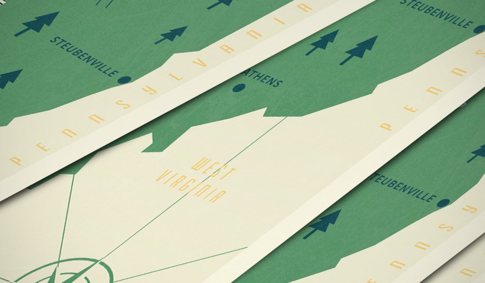 Ohio Map the Buckeye State Map Original Illustrated Map - Etsy