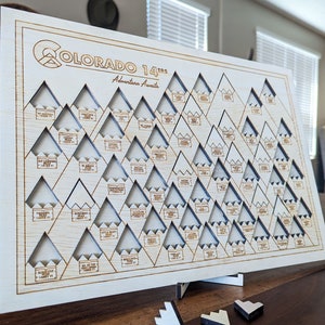 Colorado 14ers Wood Tracker, Colorado Fourteeners Checklist, Colorado ...