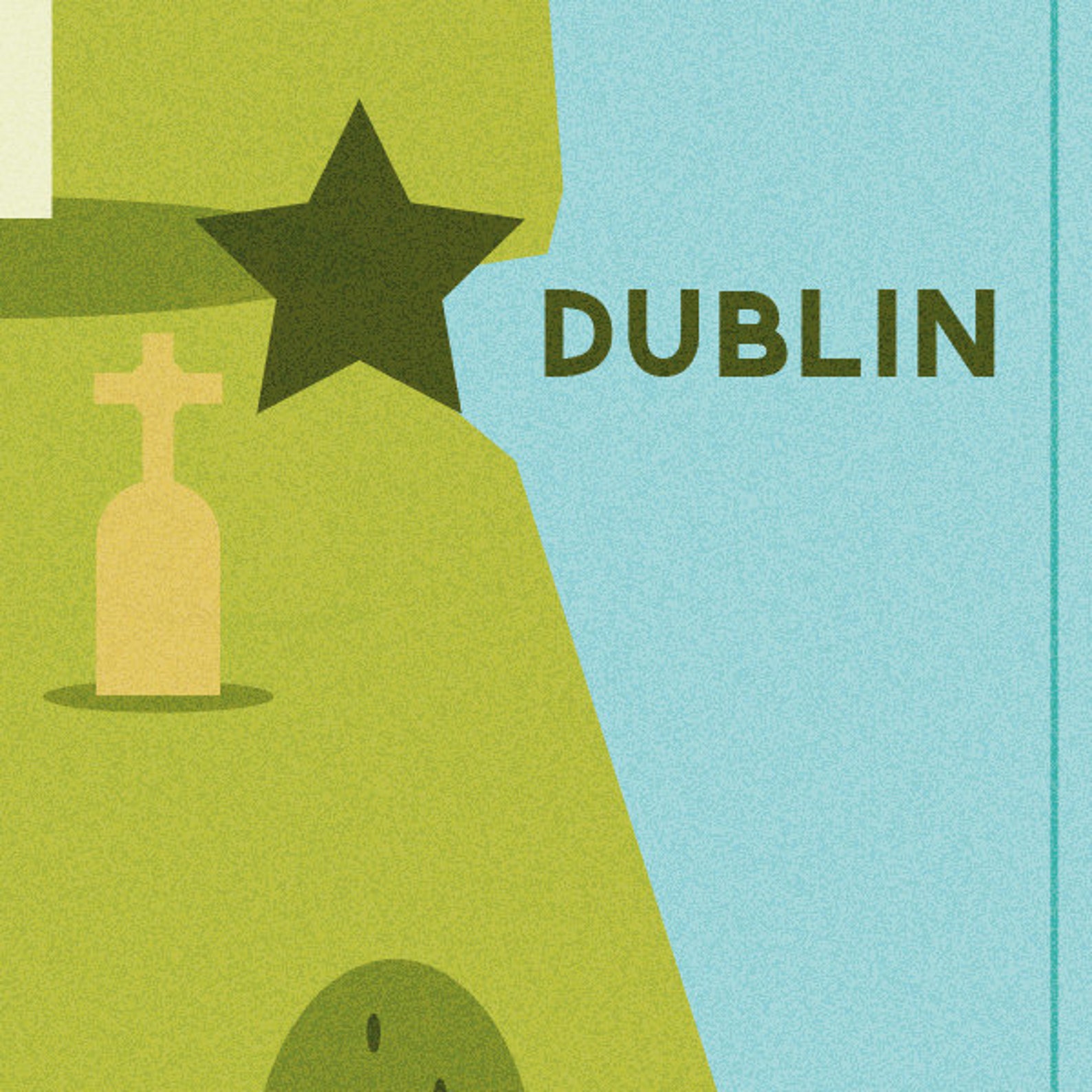 Ireland Art Print, Pop Art Map, Modern Style Country Map, Country Maps ...