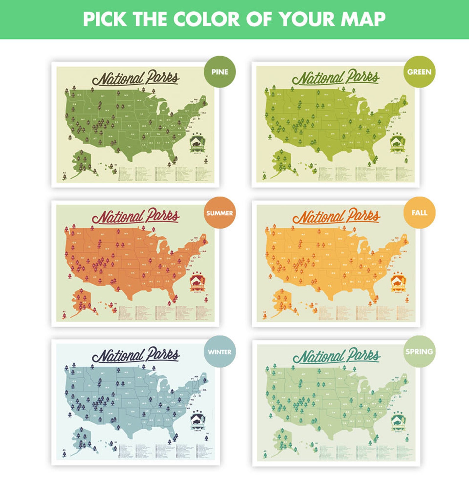 National Park Map Art Print, Personalized Adventure Decor - Etsy