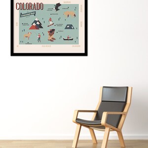 Colorado Map, the Centennial State Map, Original Map, Nursery Map, Home ...