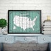 United States Map Map With Quote Gift for Travelers Paper - Etsy