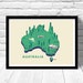 Australia Art Print Pop Art Map Modern Style Country Map - Etsy