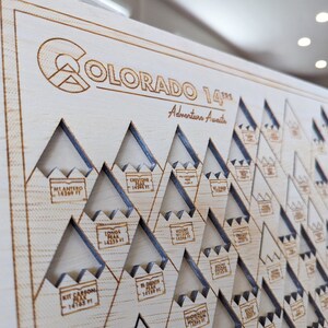 Colorado 14ers Wood Tracker, Colorado Fourteeners Checklist, Colorado ...