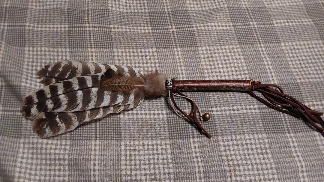 Turkey Feather Fan/ Smudge Feather Fan/native Art Inspired/north Idaho ...