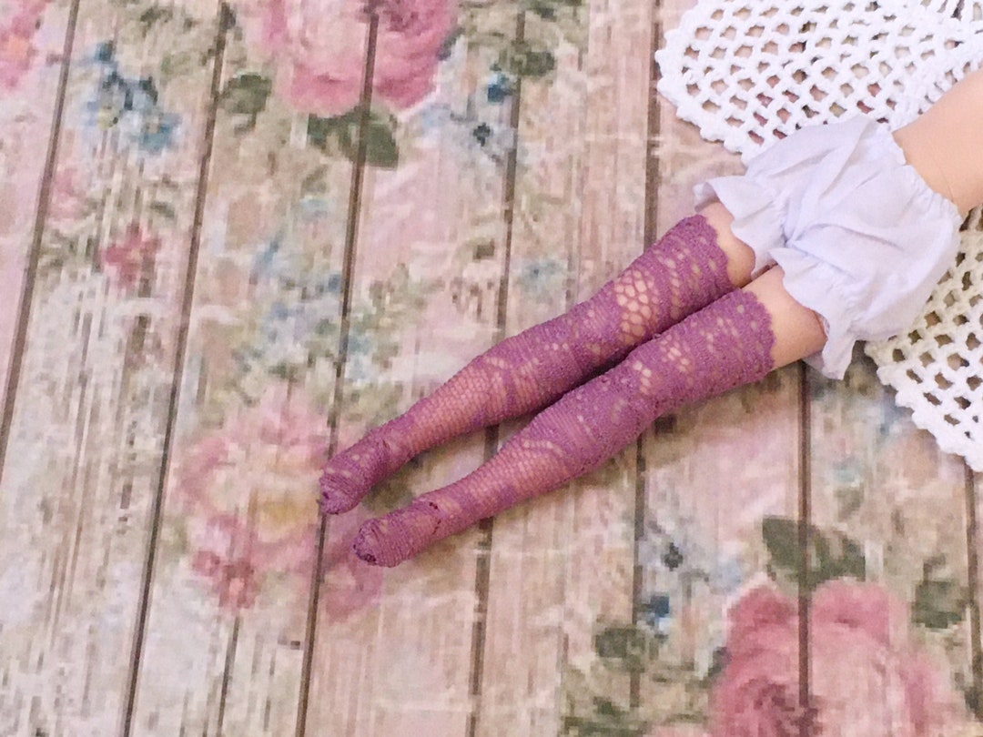 Blythe Doll Thigh High Lace Stockings / Purple - Etsy