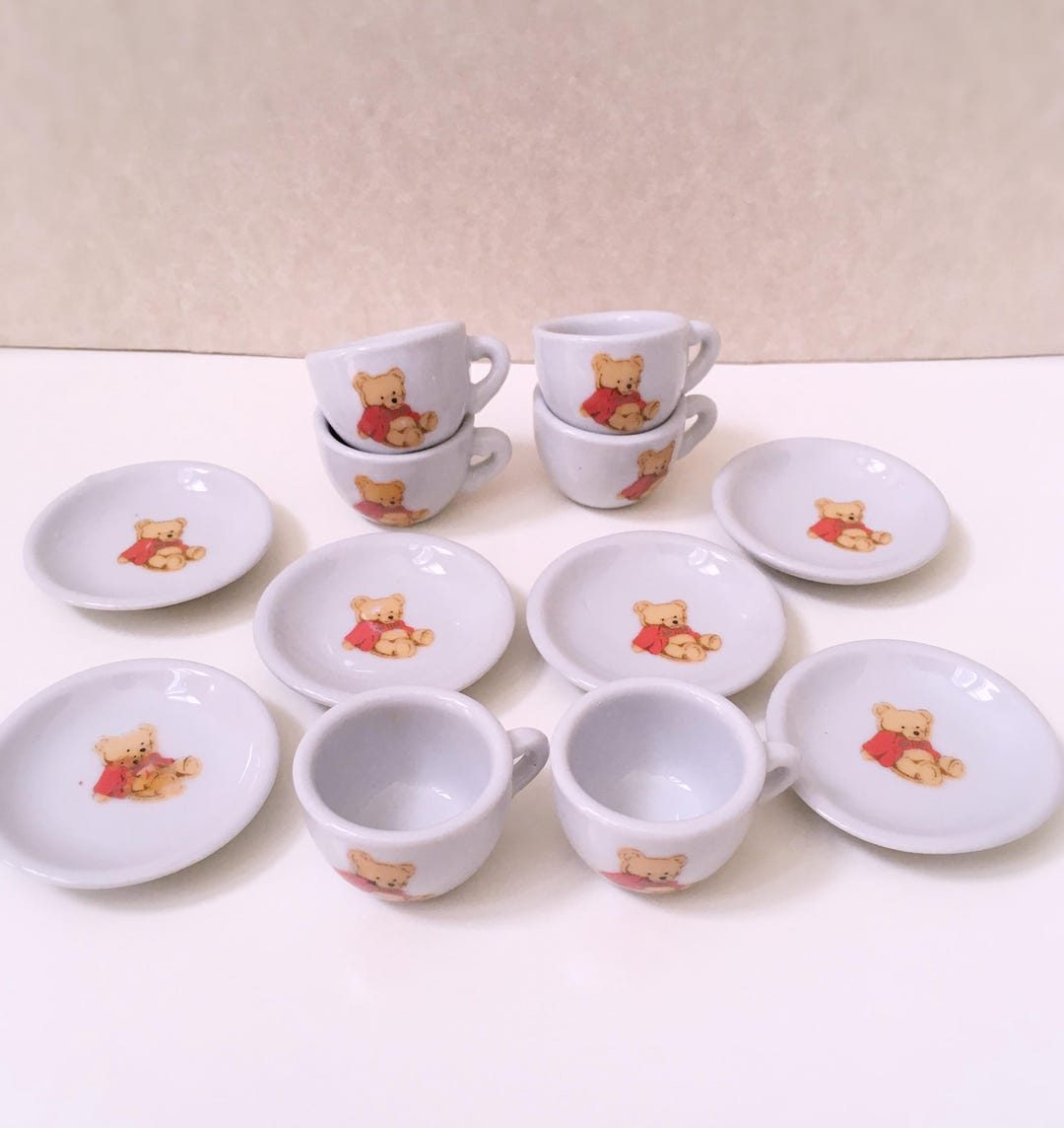 Miniature Teddy Bear Tea Set / Vintage Collectable / 12 Piece - Etsy