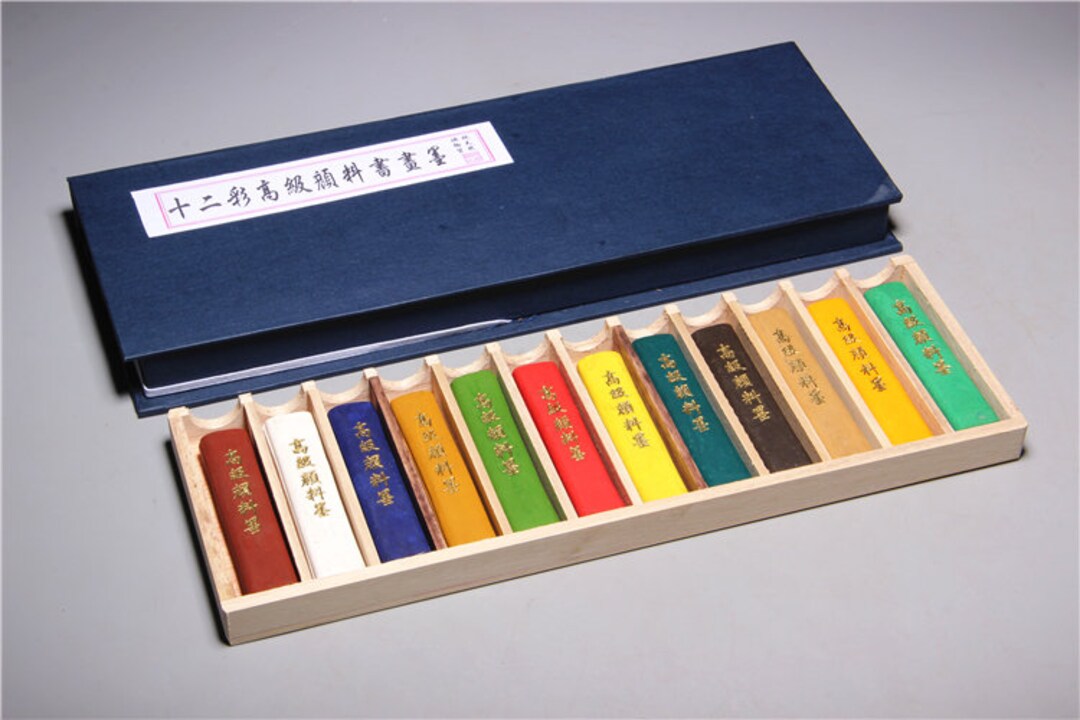 12 Color Pine Ink Sticks: Traditional Chinese Calligraphy Supply - Etsy