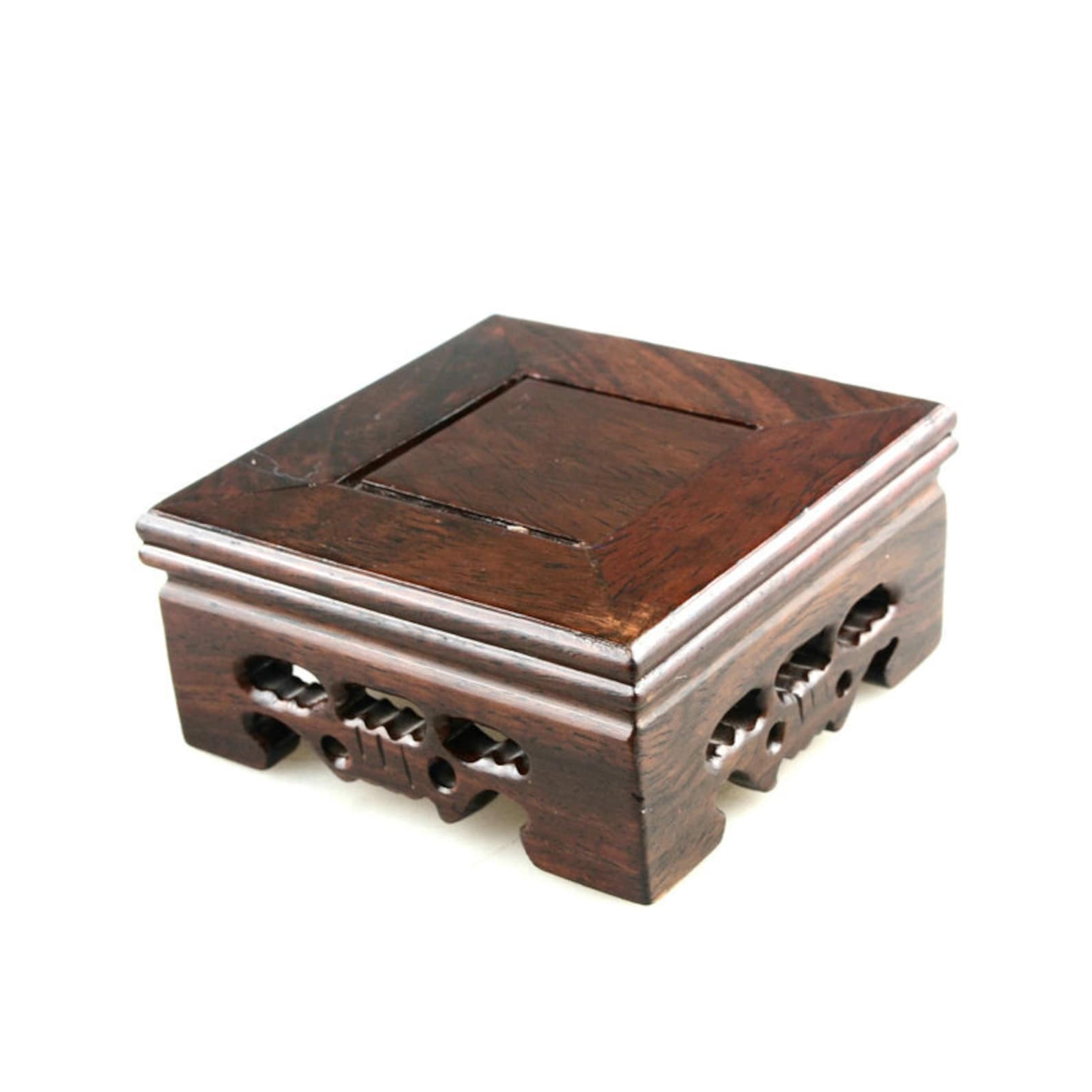 Dark Oak Wood Stand Name Seal Handmade Decorative Carved - Etsy