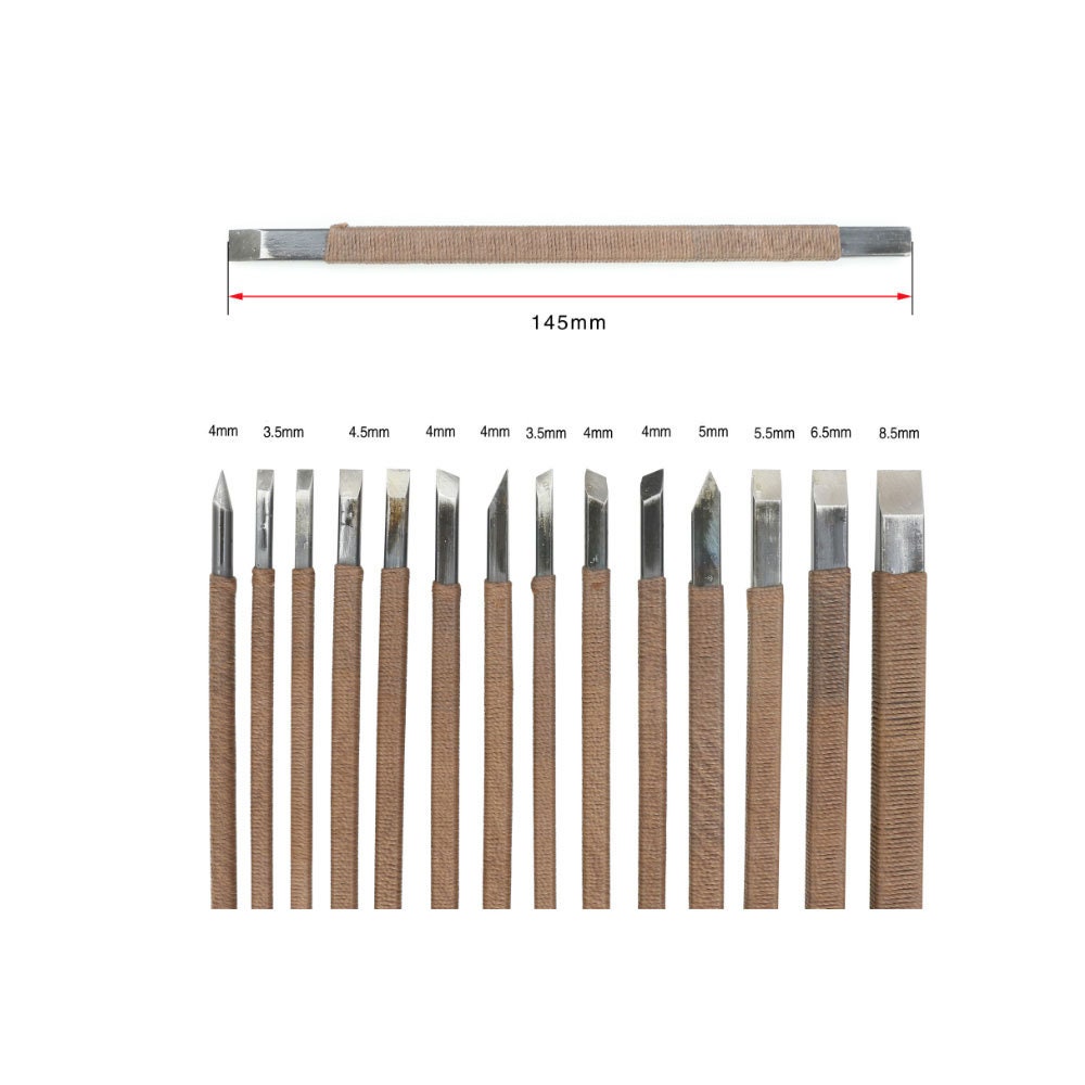 Engraving Tool Kit: Stone & Metal Chisel Cutter Knives With Clamp - Etsy