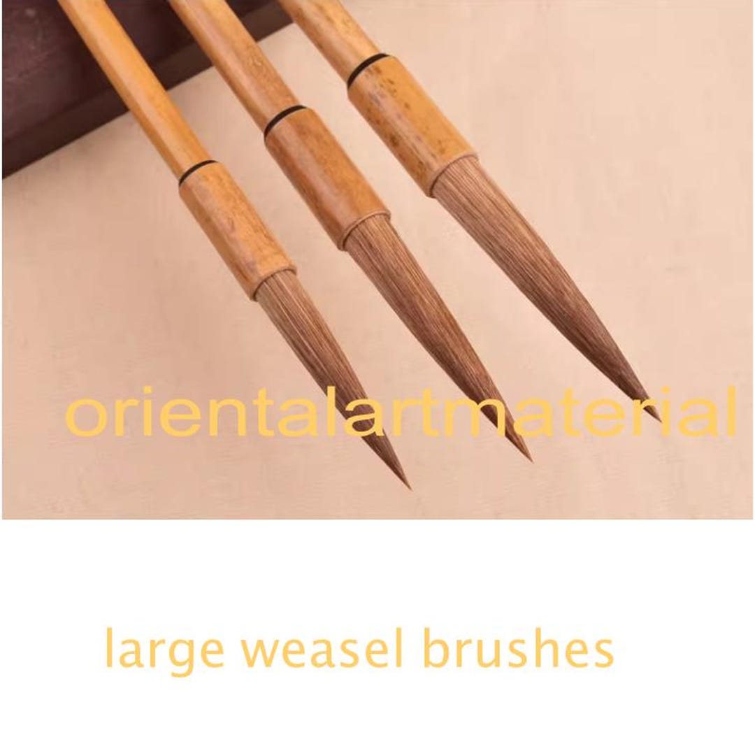 Weasel Hair Extra Long Brush 3 Styles - Bamboo Handle ...