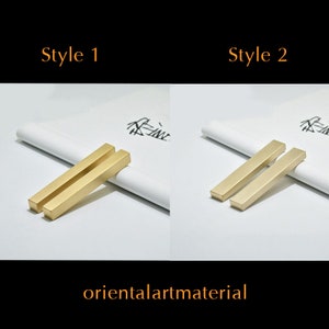 Solid Brass Paperweight: Metal Ruler Weight, Oriental Art Material - Etsy