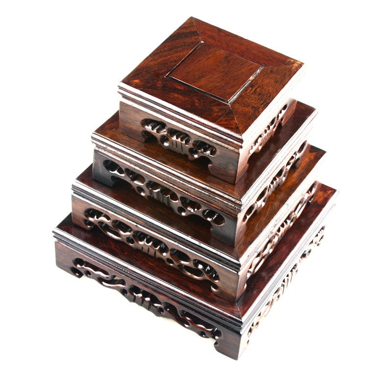 Dark Oak Wood Stand Name Seal Handmade Decorative Carved - Etsy