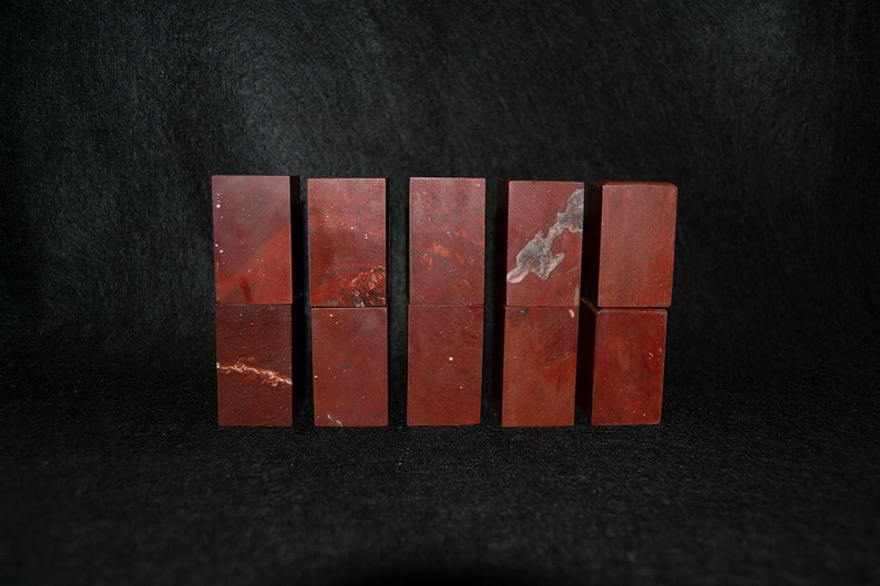Pigeon Blood Red Chinese Stone Seal | 3x3x5cm Square | 5 | 10 Pcs Set ...