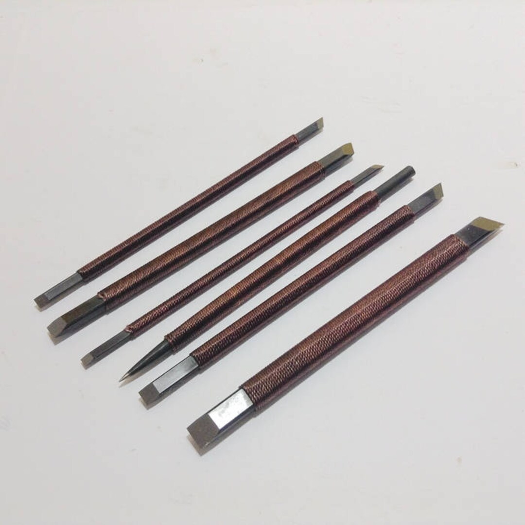 Double Edged Carving Knife Set: Stamp Stone Inscribed Tool - Etsy