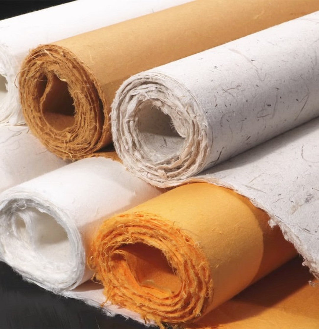 140x70cm Colored Mulberry Paper Pi Paper With Visible Fibers / Semi ...