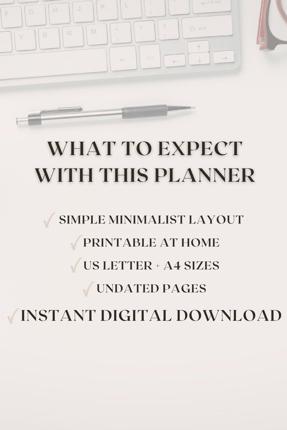 Weekly Planner Printable PDF | Minimalist Digital Planner | Instant ...