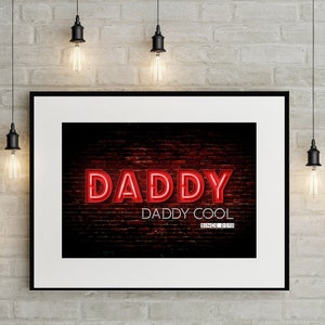 Daddy Daddy Cool Print, Fathers Day Gift, Retro Print - UNFRAMED - Etsy