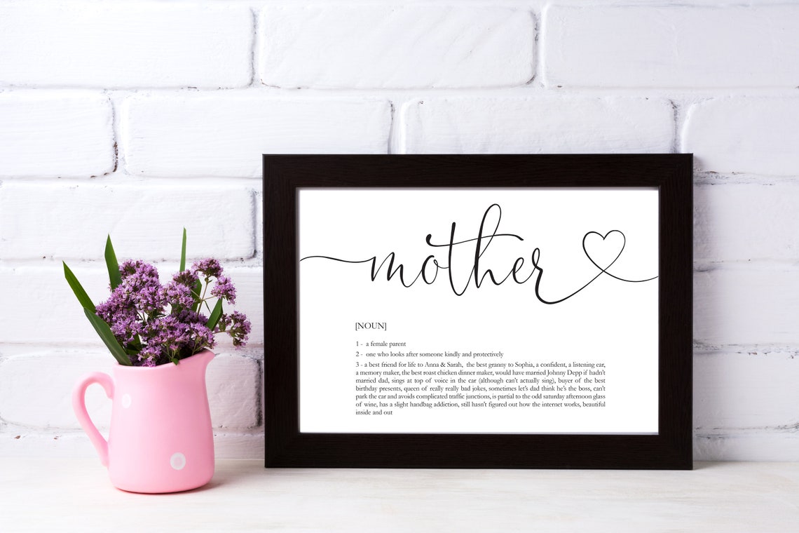 Mothers Day Gift, Mother Dictionary Print (unframed Print) - Etsy