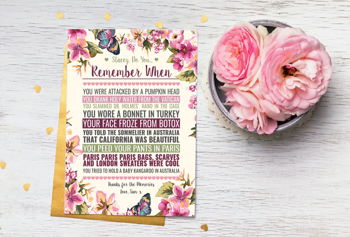 Beautiful Unique Personalised Memory Print Remember When - Etsy UK